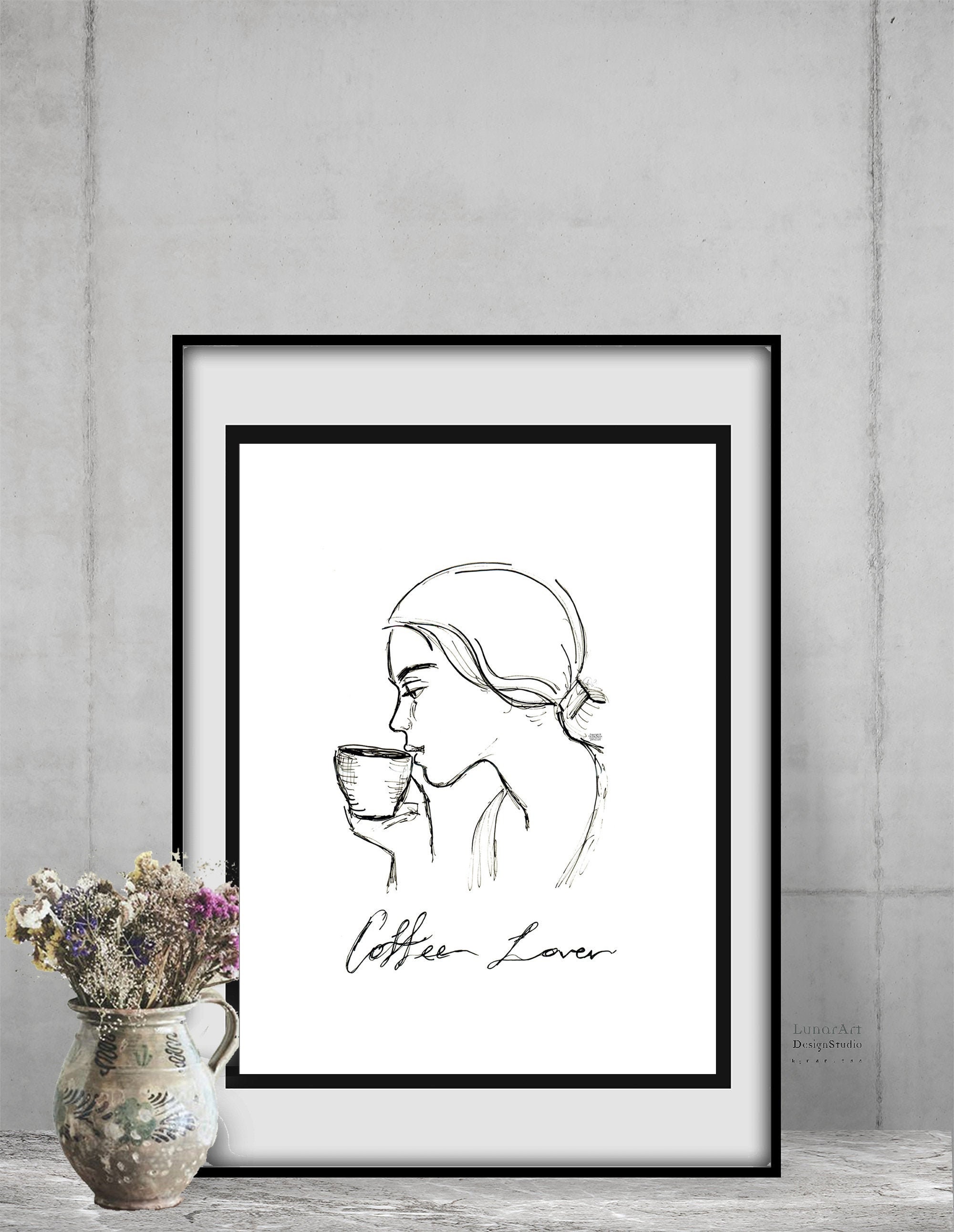 Coffee Lover, Coffee Quotes, Printable Art, Wall Art, Kitchen ...