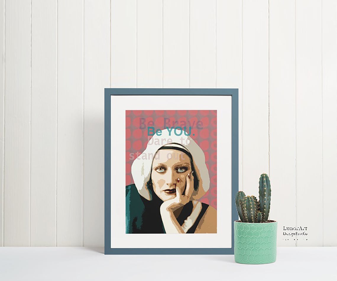 Movie Stars, Group of Five Digital Art Prints, Wall Art, 50s Fashion ...