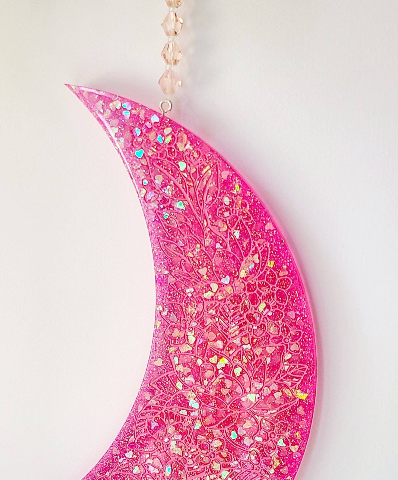 Cresent Moon Wall Hanging, Boho Wall Decor, Moon Decoration, Moon Phase ...