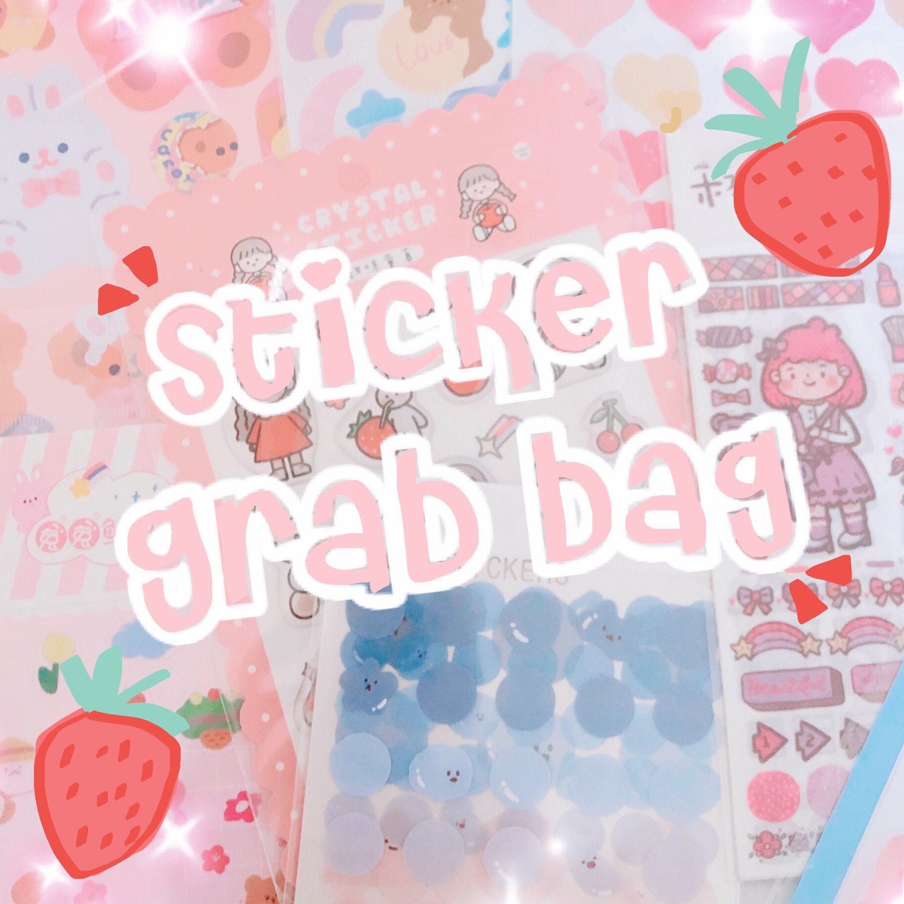 Mystery Kawaii Cute Sticker Grab Bag | Etsy