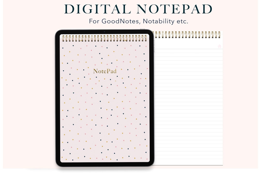 Digital Lined Notepad With Hyperlinks Digital Notepad for Goodnotes ...