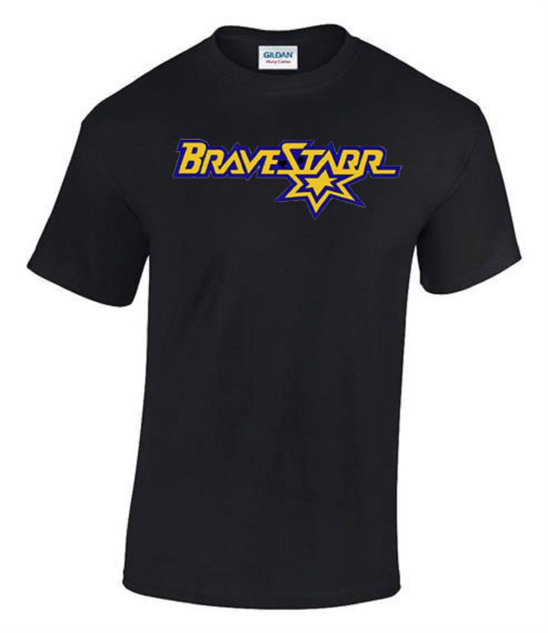 Mens 'bravestarr Logo' 80s Cartoon / Gildan / Heavy Cotton / Vinyl ...