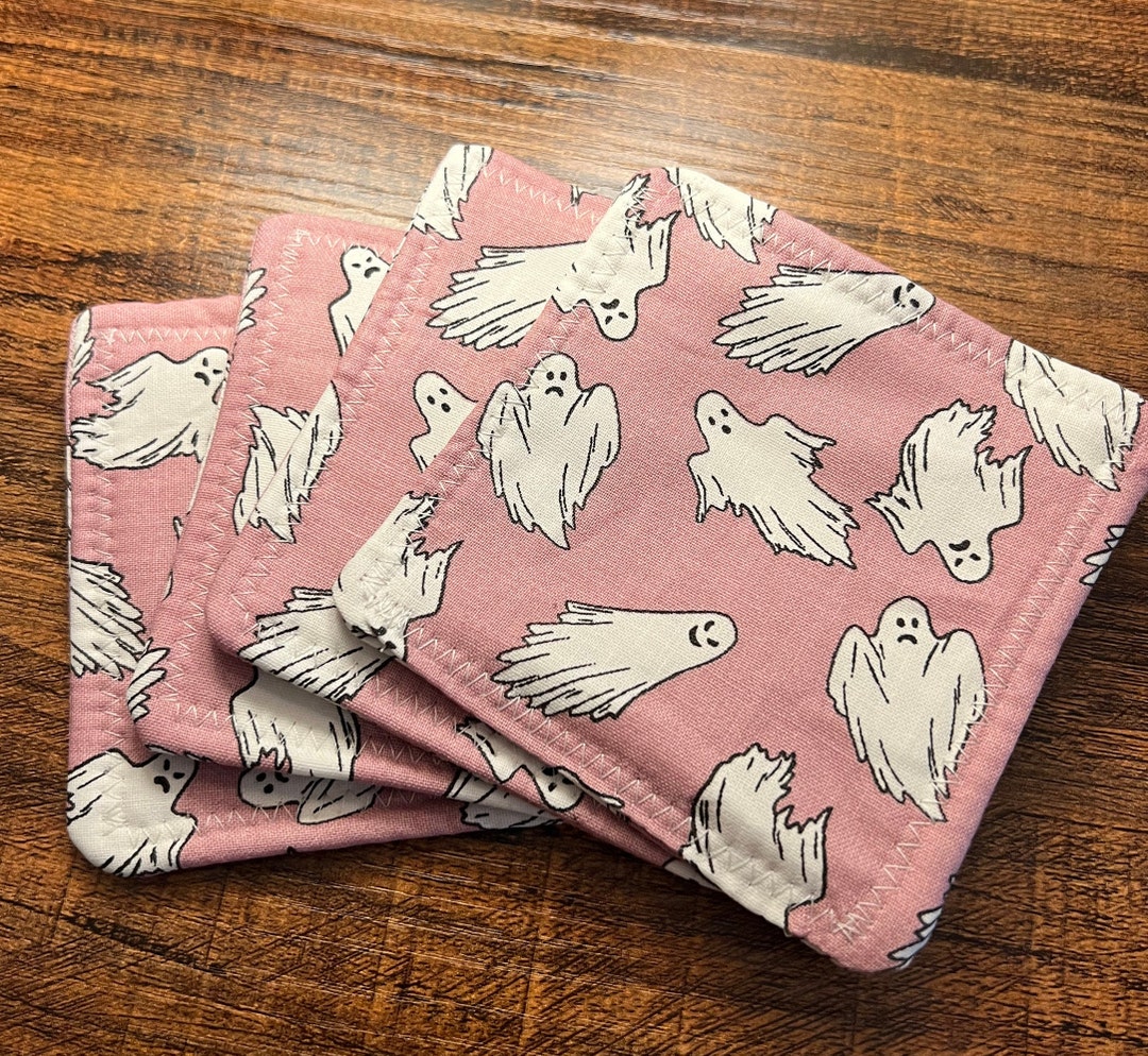 Halloween Ghost Coasters-glow in the Dark set of 4 - Etsy