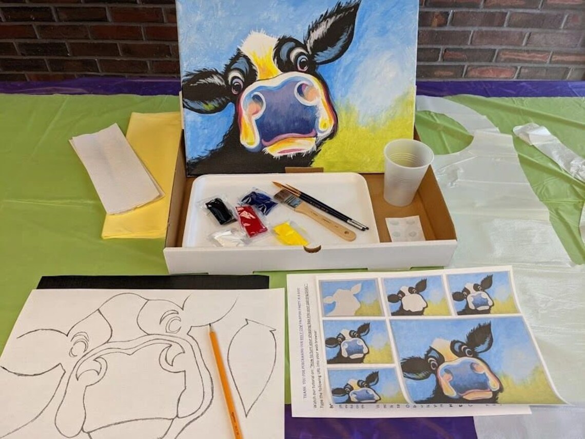 Holy Cow Painting Kit With Online Tutorial | Etsy