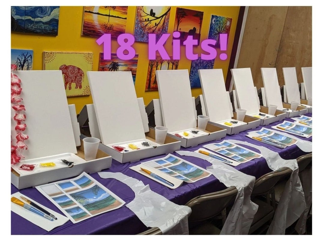 Paint Party Pack for 18! Video Tuturial Included! - Etsy