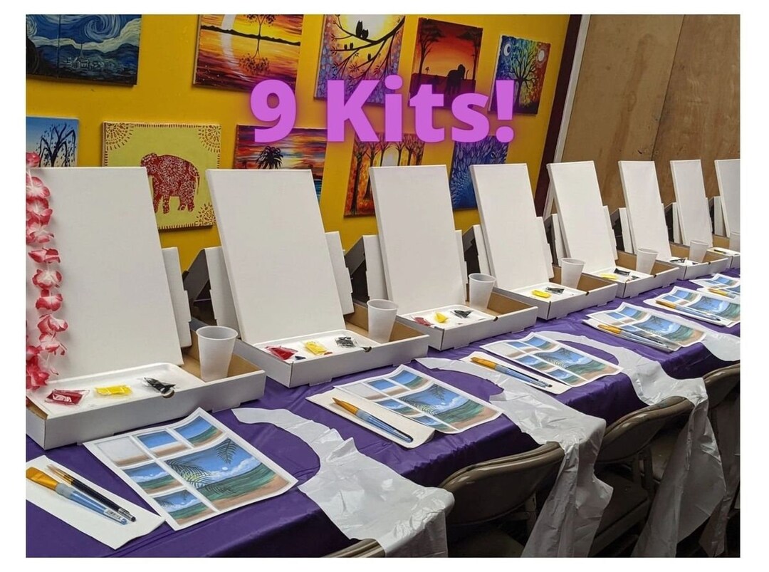 Paint Party Pack for 9! Video Tutorial Included! - Etsy
