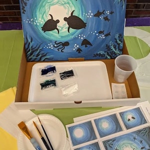 Under the Sea Painting Kit With Online Tutorial (FAMILY PAINT) - Etsy
