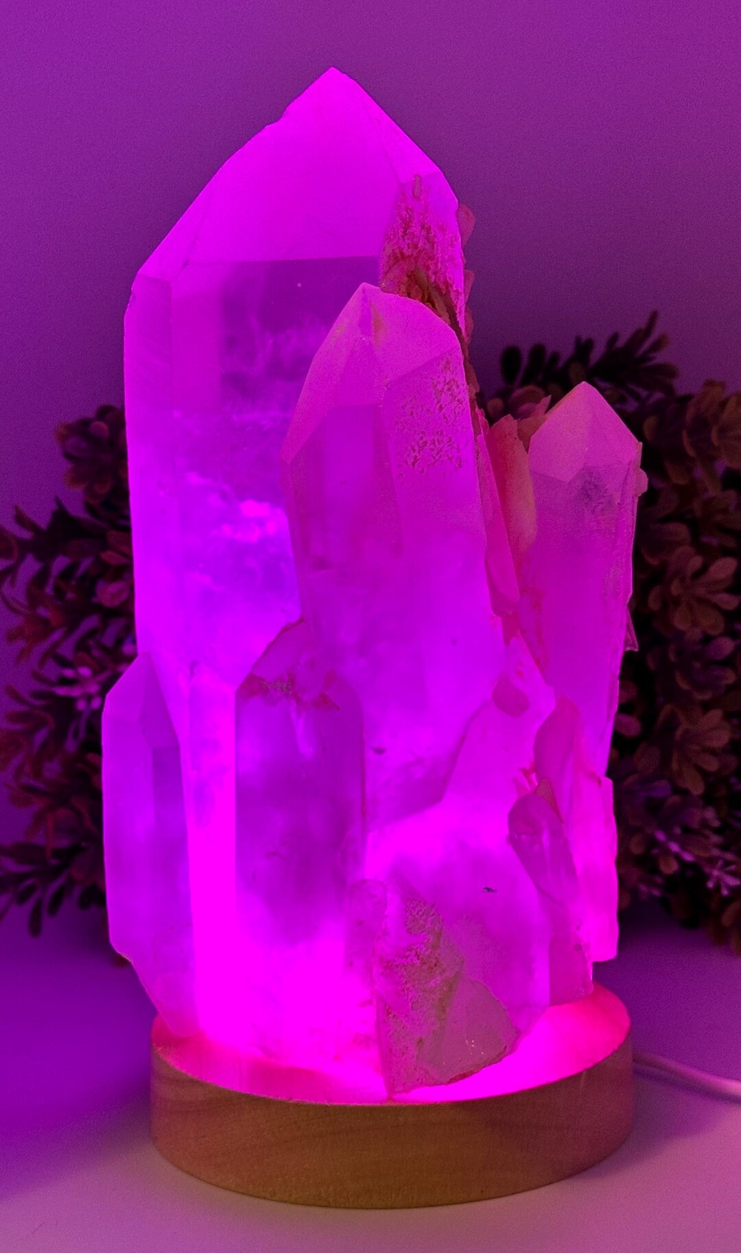 Large Natural Quartz Cluster With Rainbow USB Light 4 Lbs & 7.5 Tall - Etsy