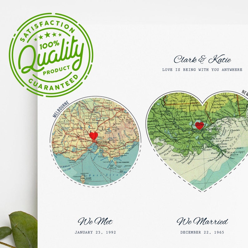Personalized Adventure Wedding Gift - 5 Locations Wall Art, Wedding ...