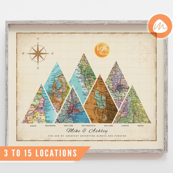 Adventure Map for Couple - Etsy