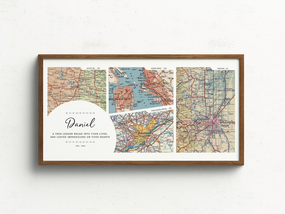 Personalized Retirement Gift for Men, Retirement Map Print, World ...