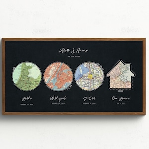 Our Love Story Map, Couple Journey Map Print, Our Story so Far Map ...