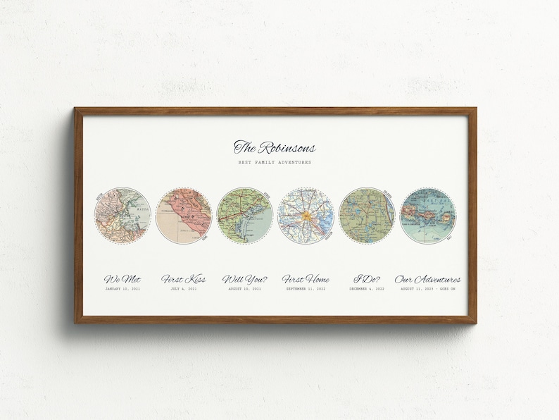 Christmas Gift Ideas for Couples Map Wall Art Gift for Him and Her ...