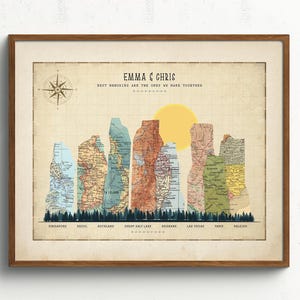 Custom 3-15 Location Map Print Dad Birthday Gift Father Day Gift From ...