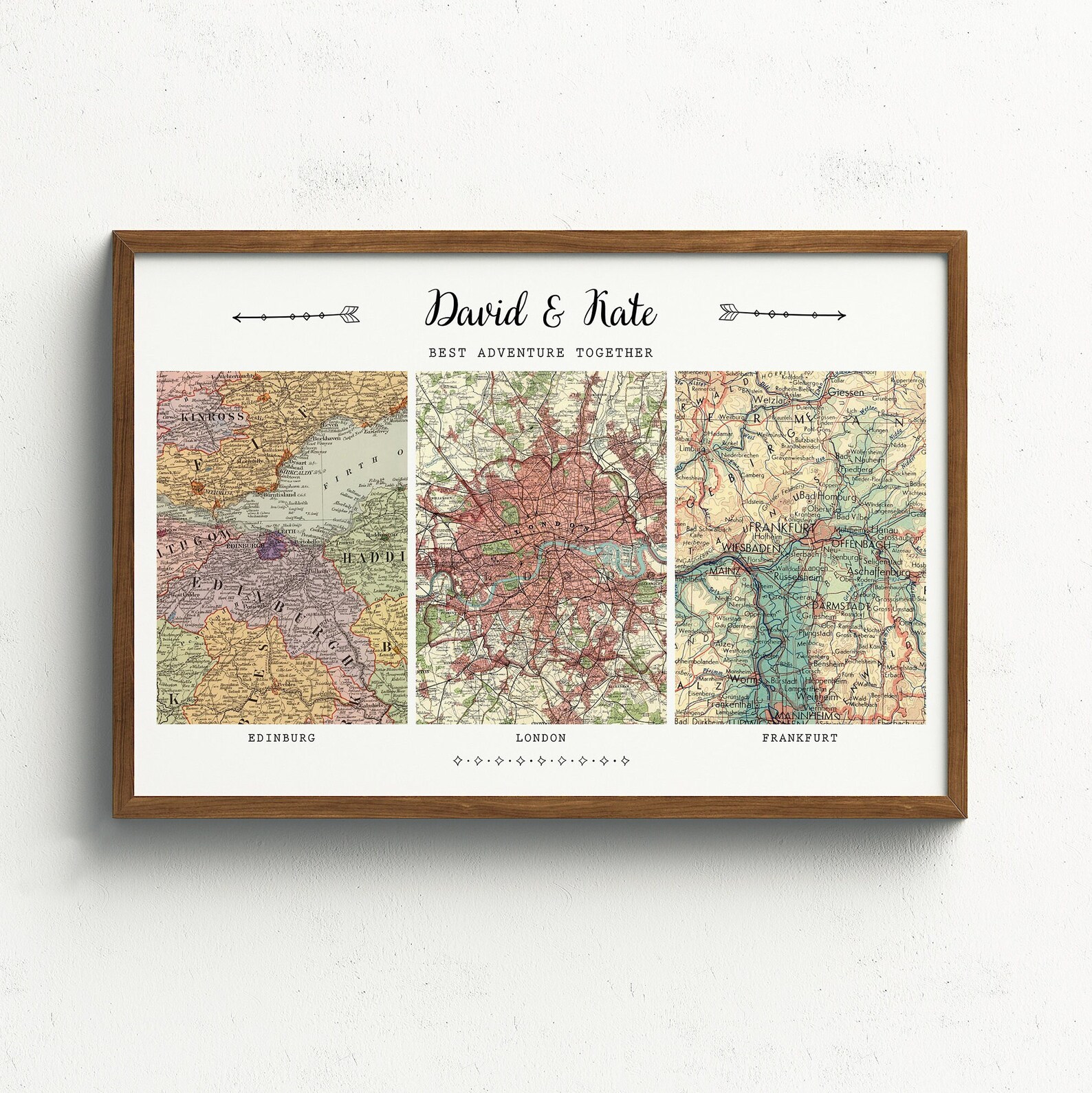 Couple Photos With Maps | Personalized Travel Art for Couple Map Prints ...