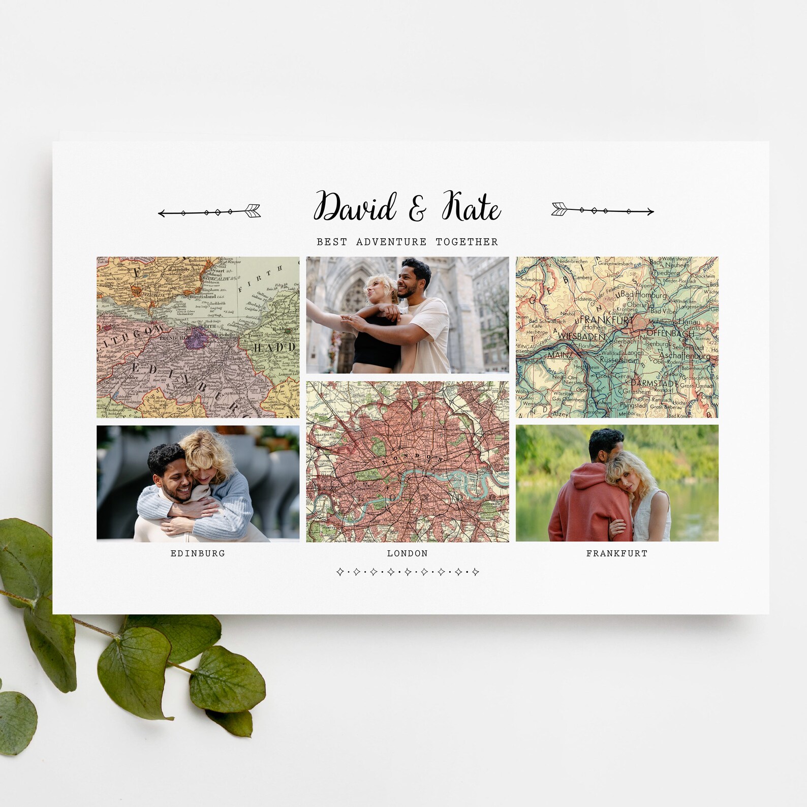 Couple Photos With Maps | Personalized Travel Art for Couple Map Prints ...