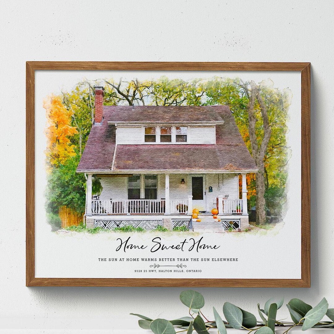 Custom Home Portrait, Home Painting, House Portrait, Watercolor House ...