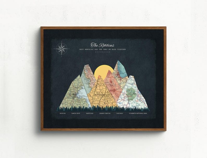 Personalized World Adventure Travel Map, Customized Anniversary Gifts ...