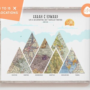 Custom Travel Map Anniversary Map Memories Anniversary - Etsy