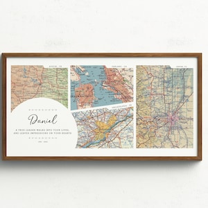 Anniversary Couple Map Gifts, Custom Location Map Design, Personalized ...