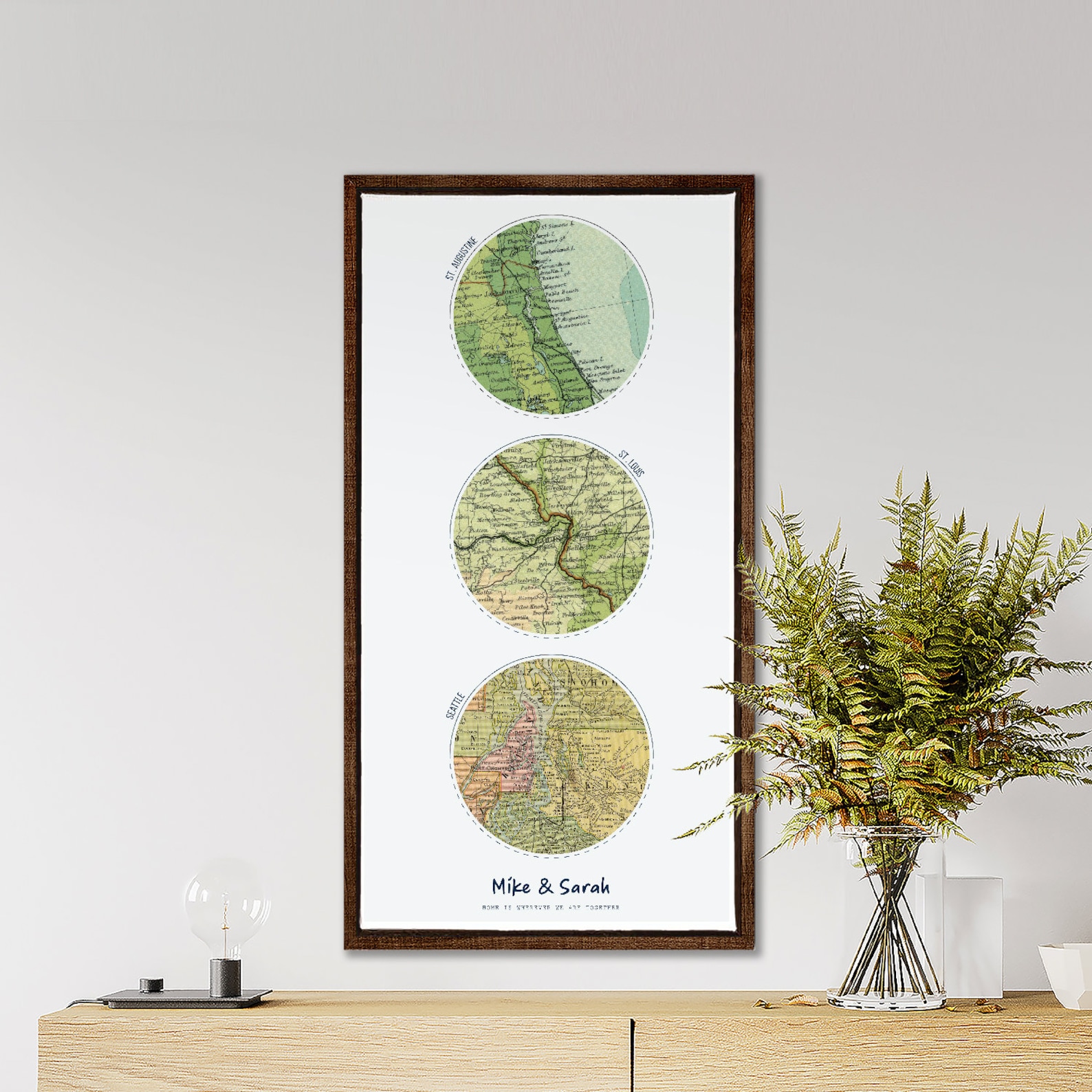 3 Location Adventure Map for Boyfriend, Paper Anniversary Gifts for Men ...