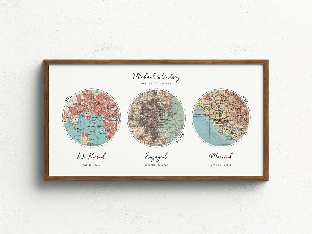 Our Story Map | We Met | First Date | Engaged | Married | Our Home ...