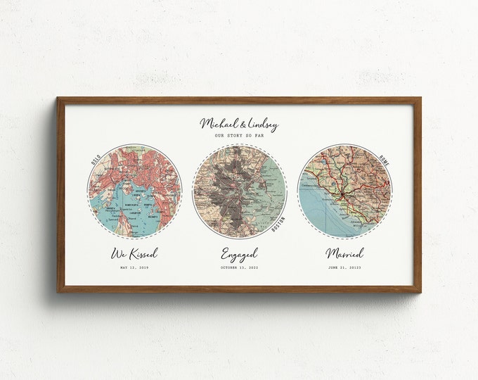 Our Story Map, Custom Hand Drawn Wedding Map Printable Map of Wedding ...