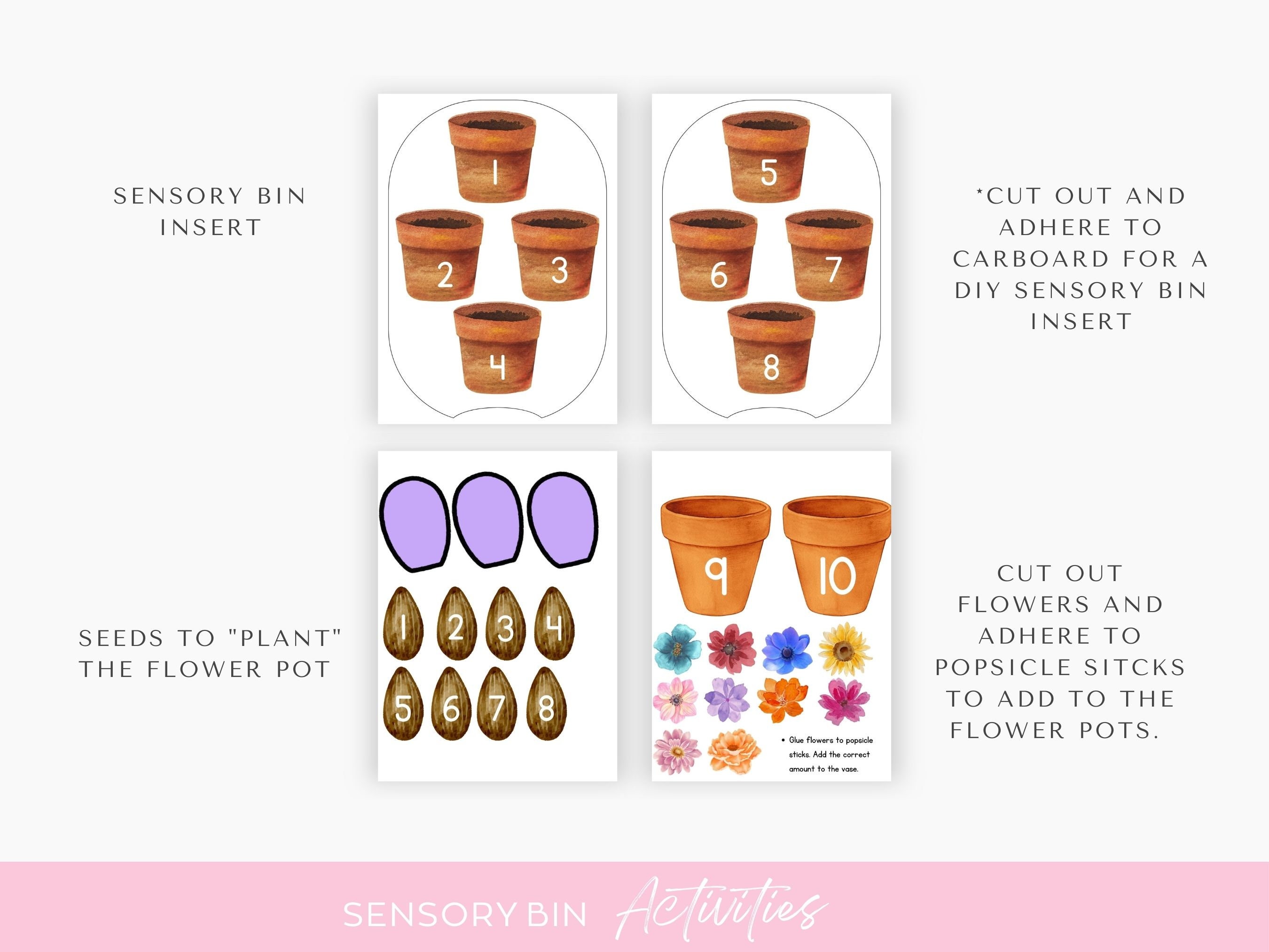 Flower Themed Bundle, Flower Unit Study, Preschool Printable, Preschool ...