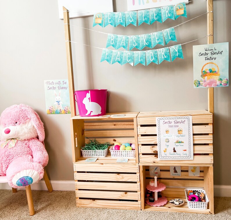 Easter Basket Factory Dramatic Play Center, Sensory Bin, Easter Pretend ...