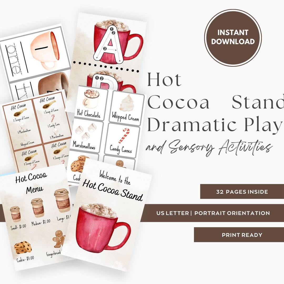 Hot Chocolate/cocoa Stand Dramatic Play Center and Sensory Activities ...