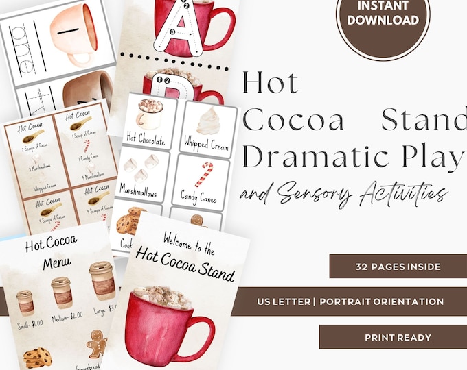 Hot Cocoa Bar Play Pretend Set - Etsy