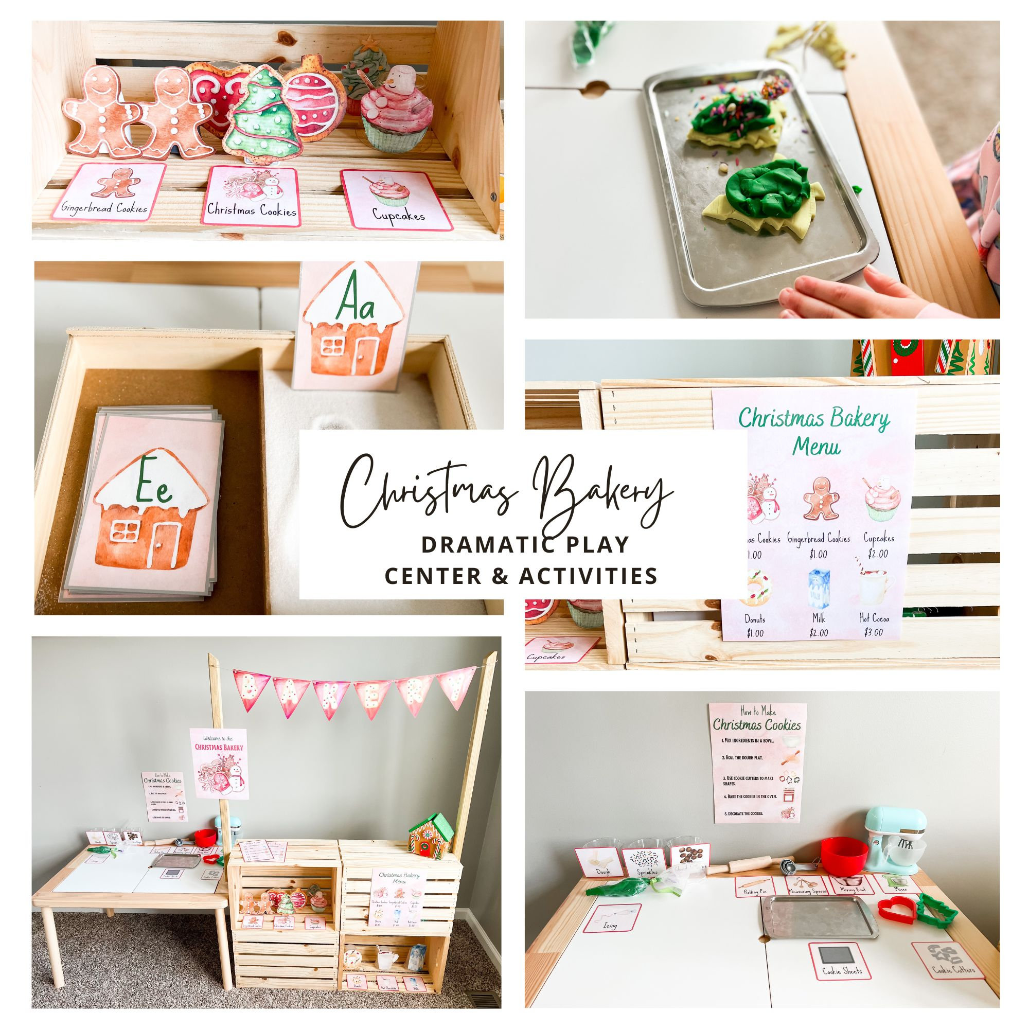 Christmas Bakery Dramatic Play Center and Sensory Activities, DIGITAL ...