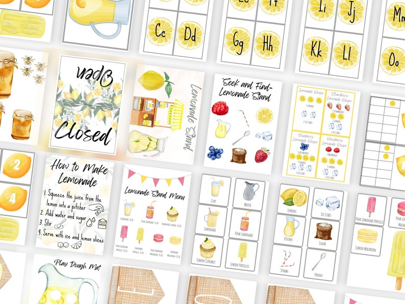 Lemonade Stand Dramatic Play Center and Sensory Activities - Etsy