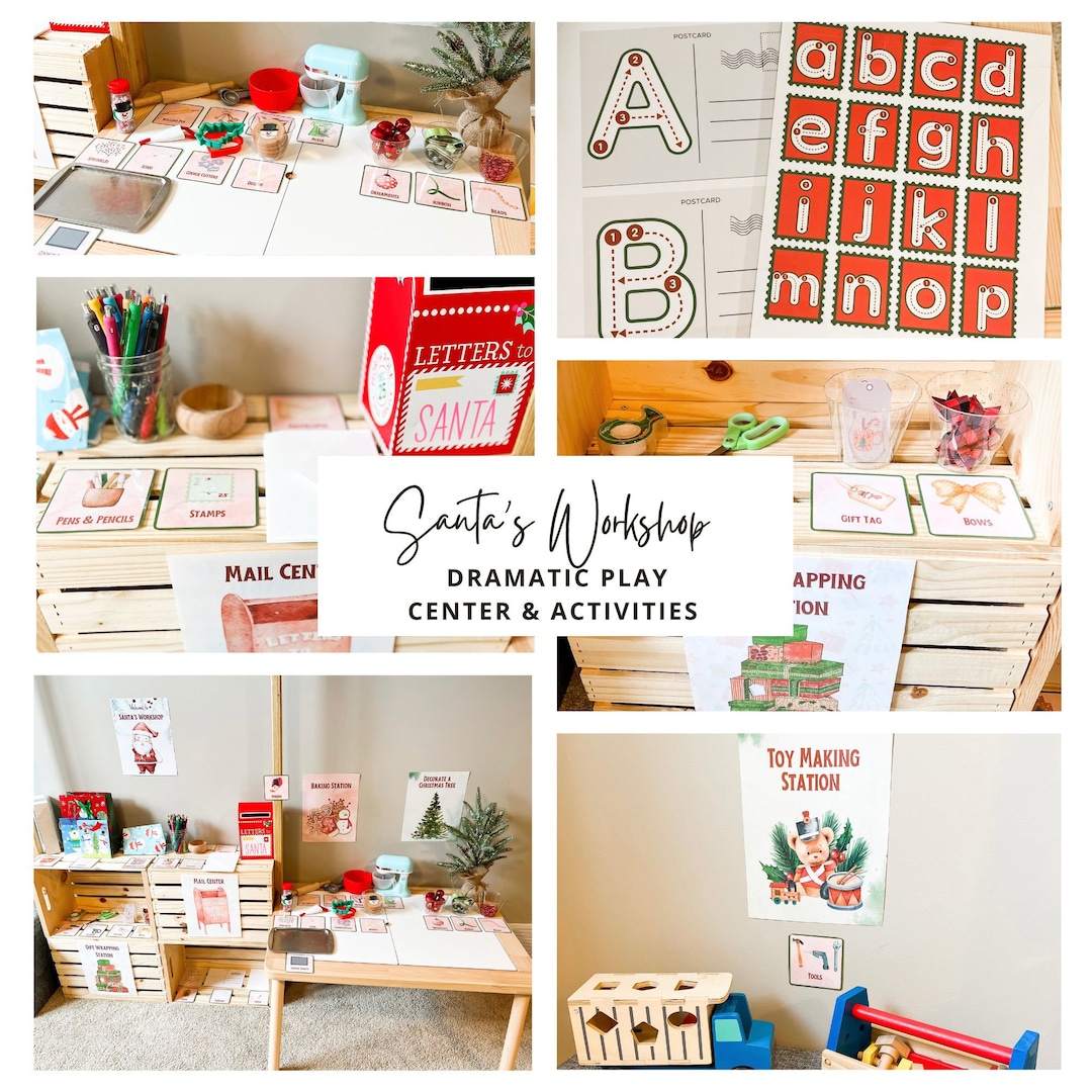 Santa's Workshop Dramatic Play Center, DIGITAL DOWNLOAD - Etsy