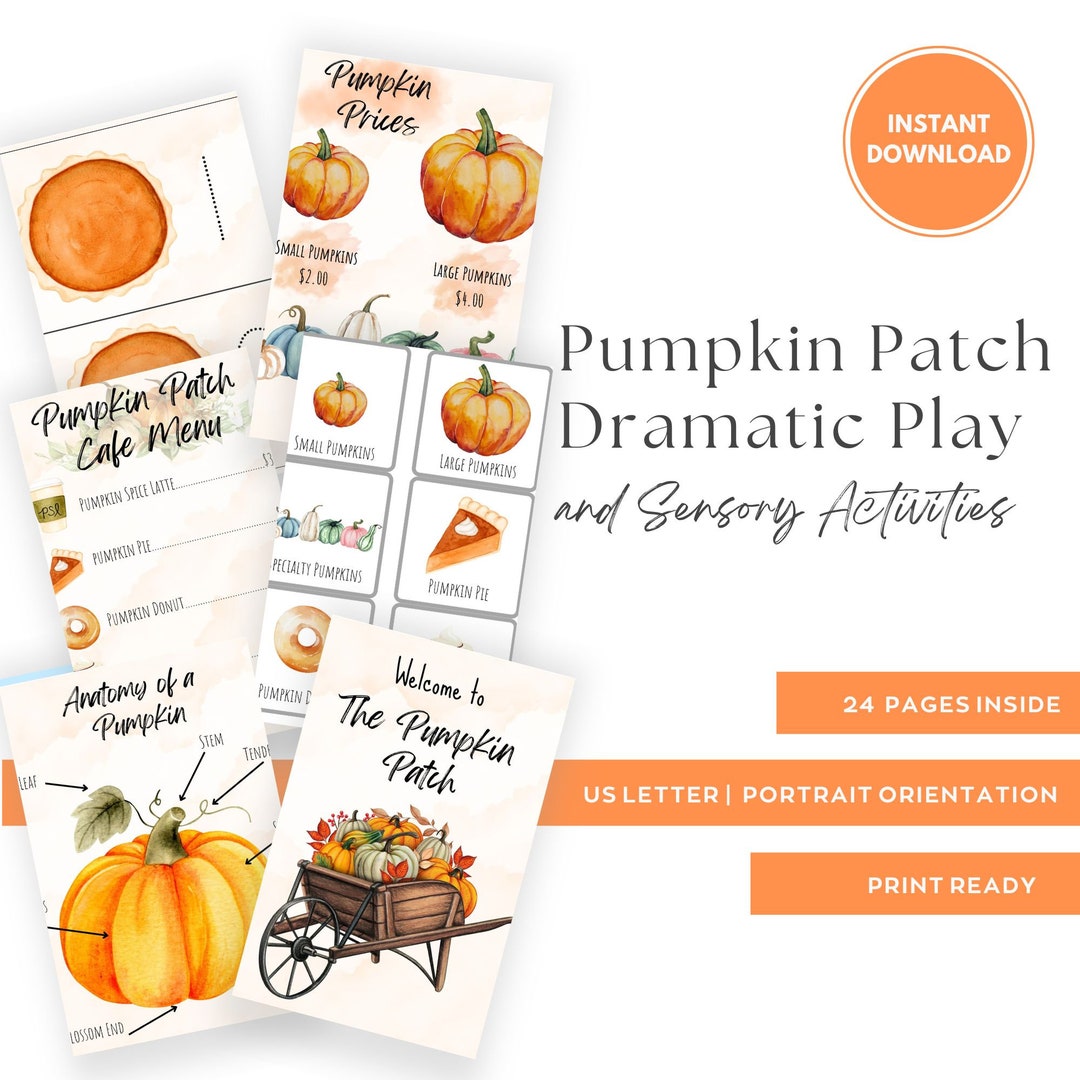Pumpkin Patch Dramatic Play Center With Sensory Activities- INSTANT ...