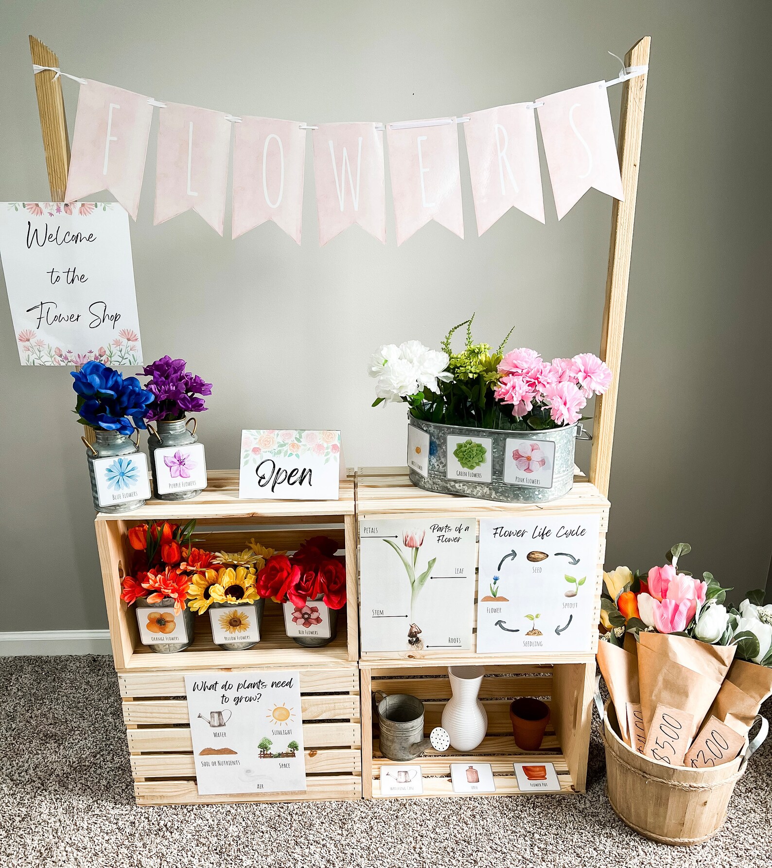 Flower Shop Dramatic Play Center Flower Market Sensory - Etsy