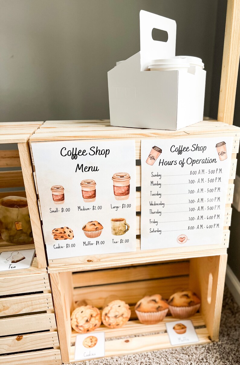 Coffee Shop Dramatic Play Center and Activities DIGITAL - Etsy