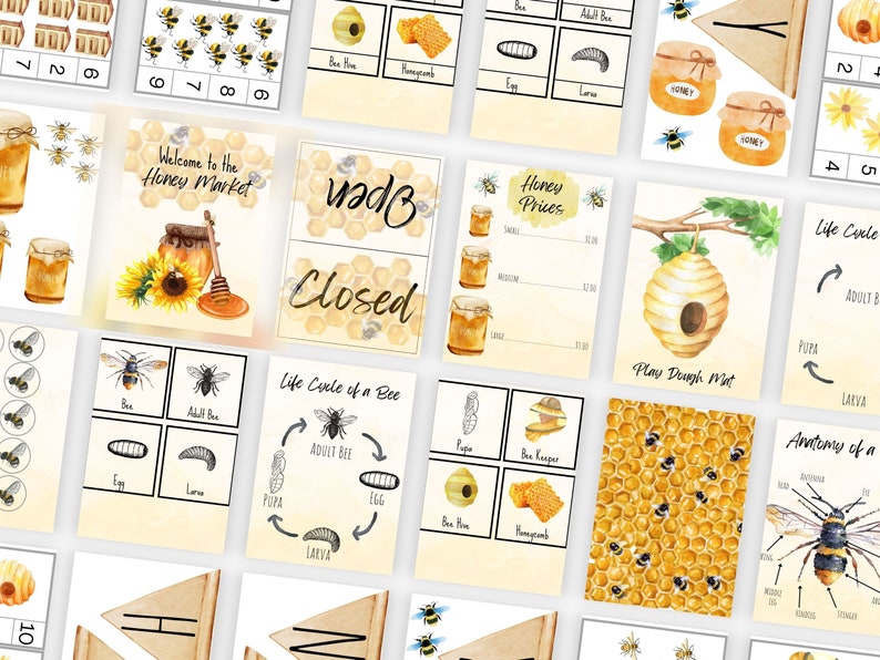 Honey Market/bee Keeper Dramatic Play Center DIGITAL DOWNLOAD - Etsy