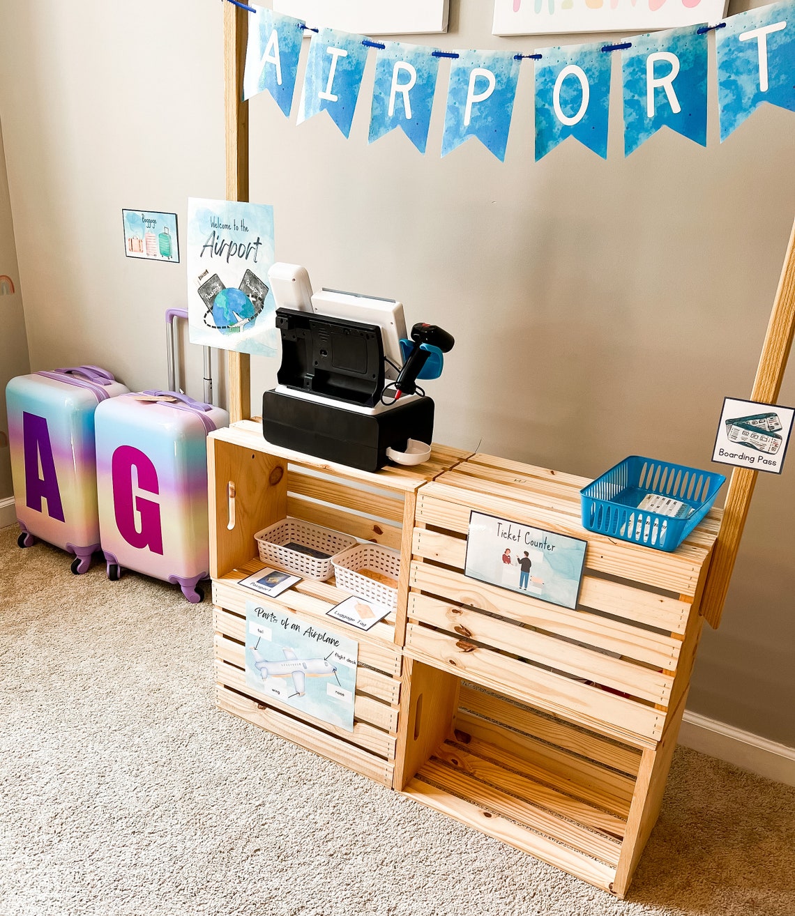 Airport Dramatic Play Printable Set, Preschool Classroom (digital ...