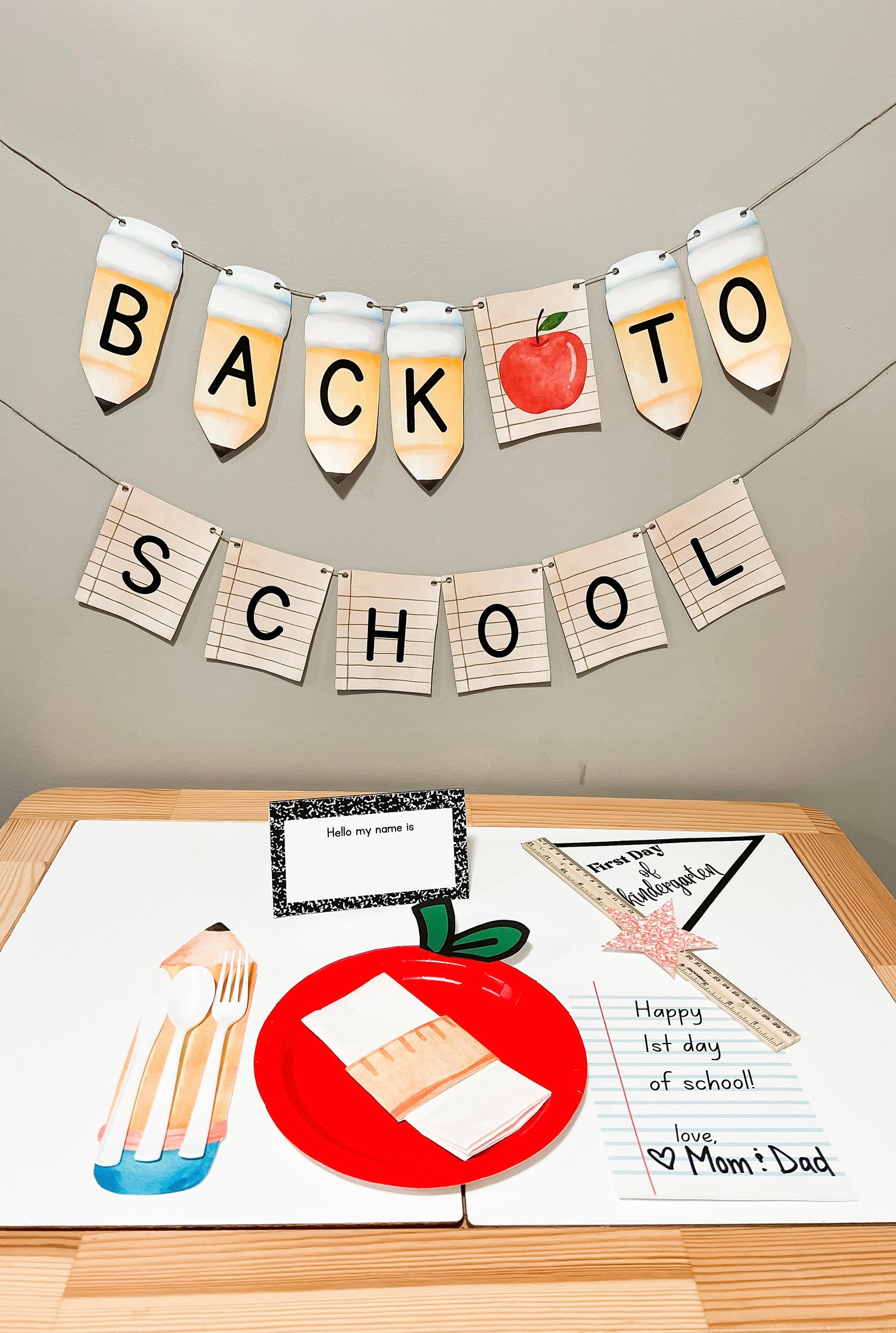 Back to School Breakfast Printables, First Day Party Decor (digital ...