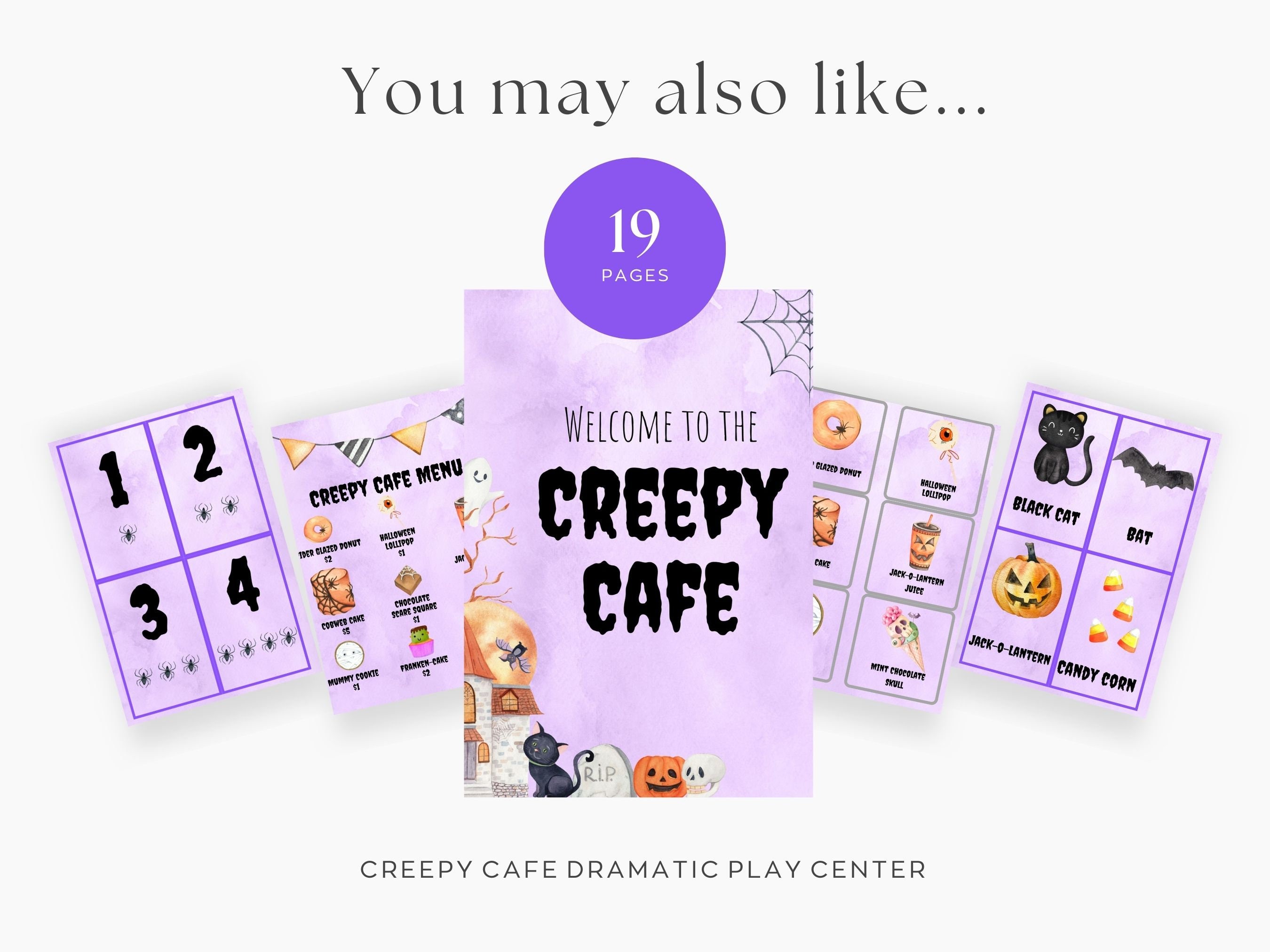 Halloween Themed Sensory Bin Activities ONLY, Recipe Cards and Spider ...