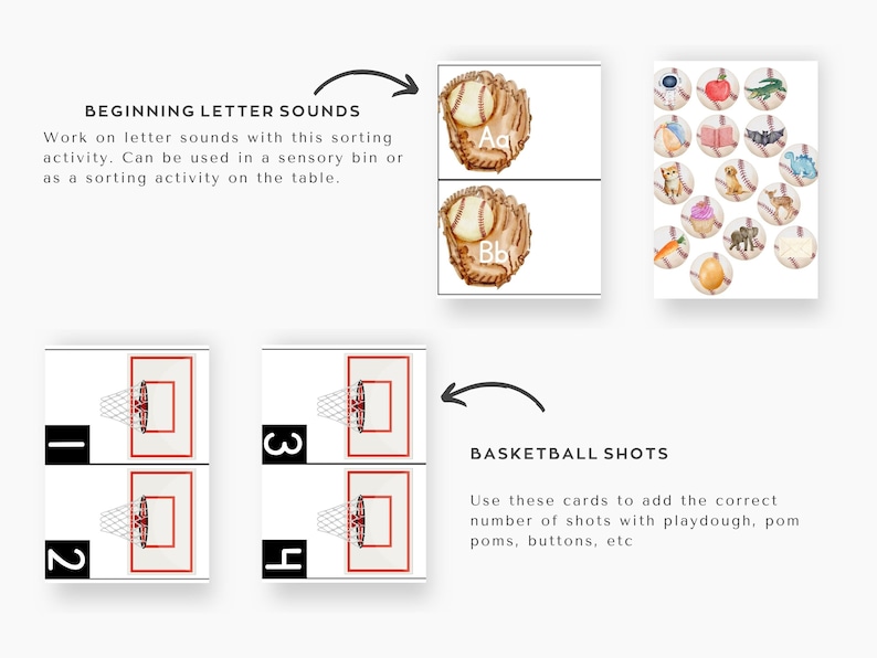 Sports Themed Learning Bundle, Preschool Printable, Preschool ...