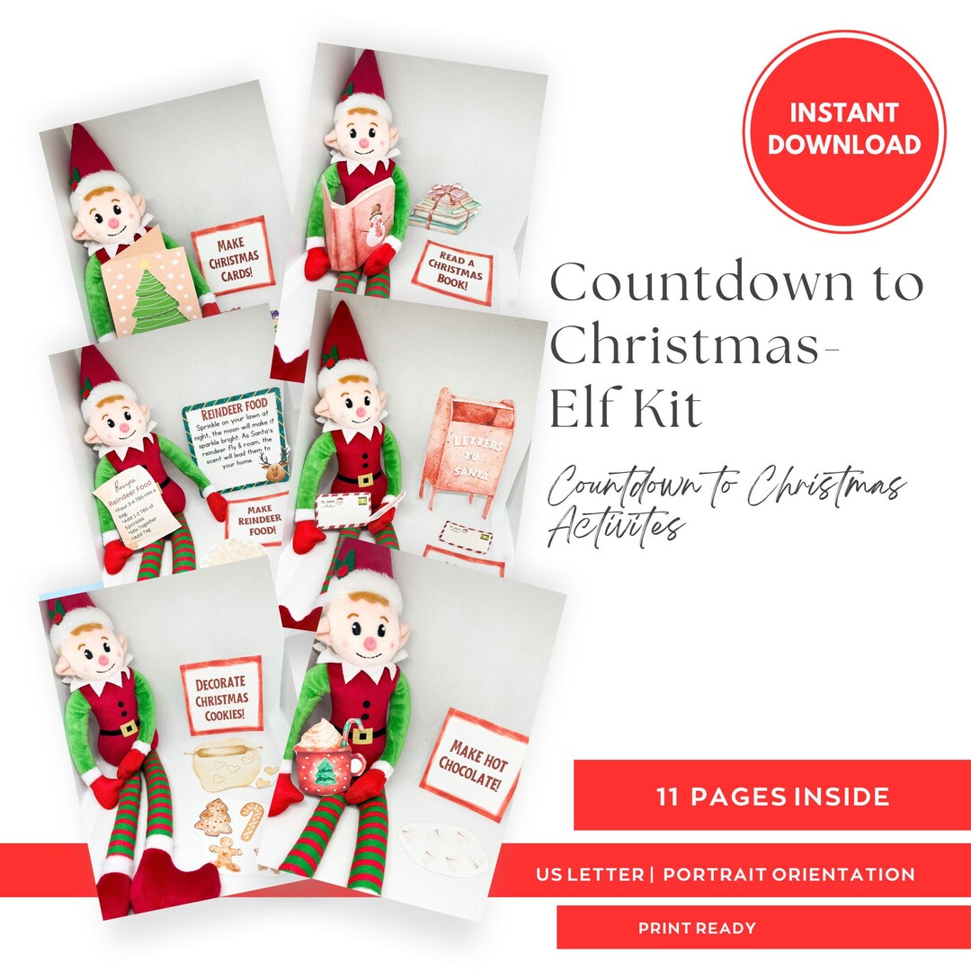 Countdown to Christmas Elf Kit, Christmas Elf, Christmas Activities ...