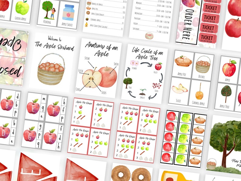 Apple Orchard Dramatic Play Center DIGITAL DOWNLOAD - Etsy
