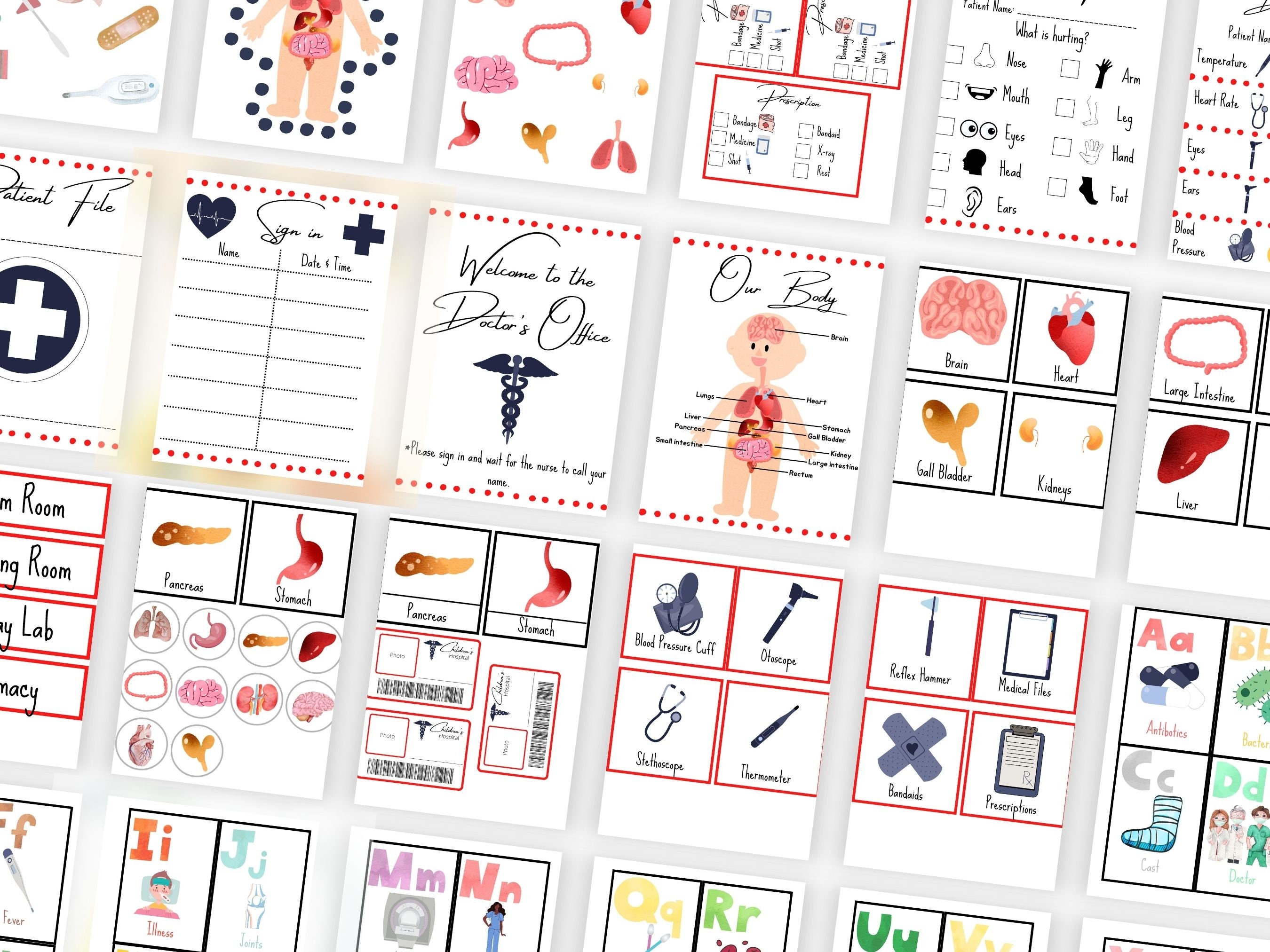 Doctor Dramatic Play Printables, Sensory Bin Activities (instant ...