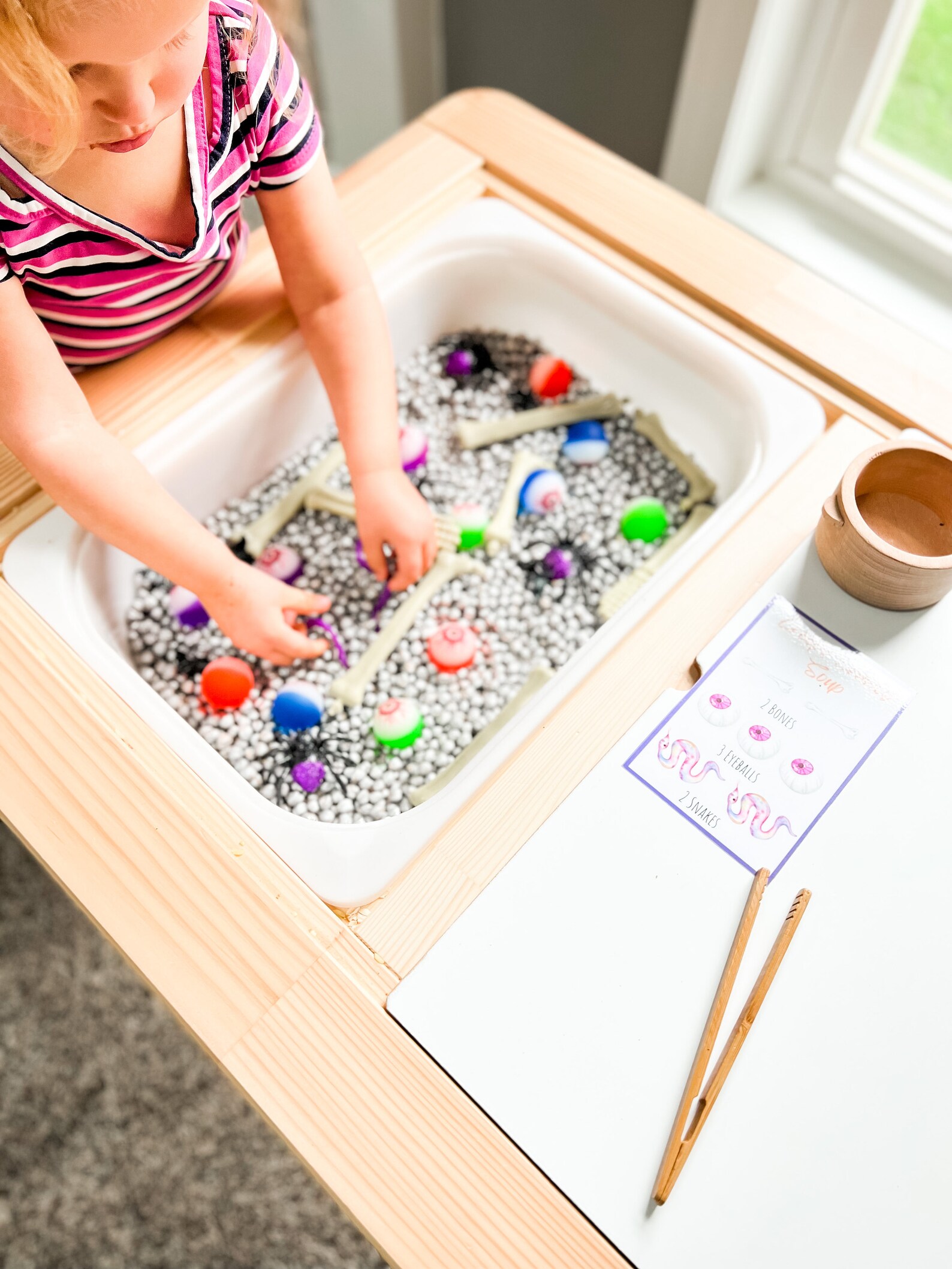 Halloween Themed Sensory Bin Activities ONLY, Recipe Cards and Spider ...