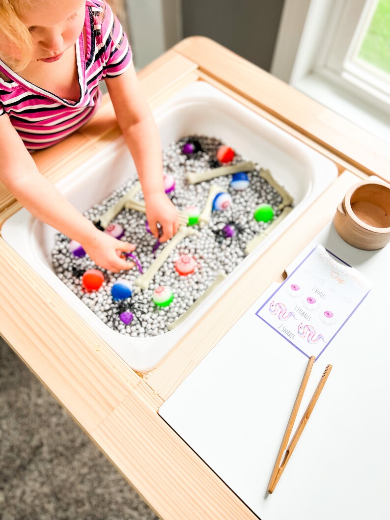 Halloween Themed Sensory Bin Activities ONLY Recipe Cards and - Etsy