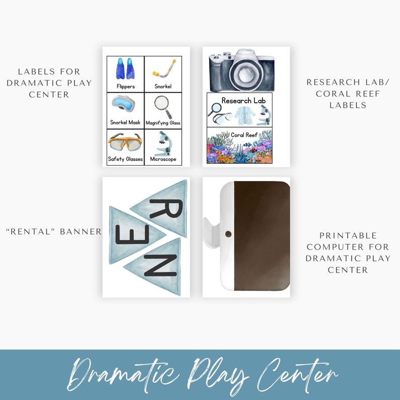 Coral Reef Marine Biologist Dramatic Play Printables (digital Download ...