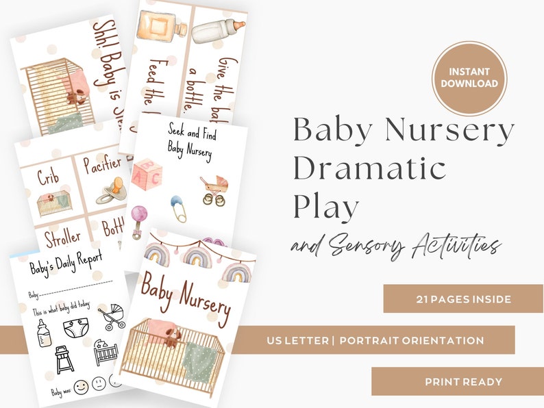 Baby Nursery Dramatic Play Center DIGITAL DOWNLOAD - Etsy