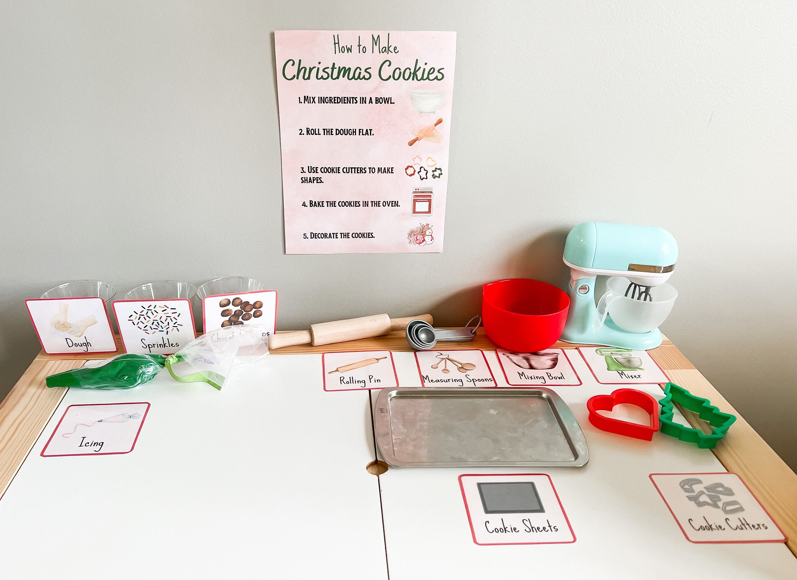 Christmas Bakery Dramatic Play Center and Sensory Activities, DIGITAL ...